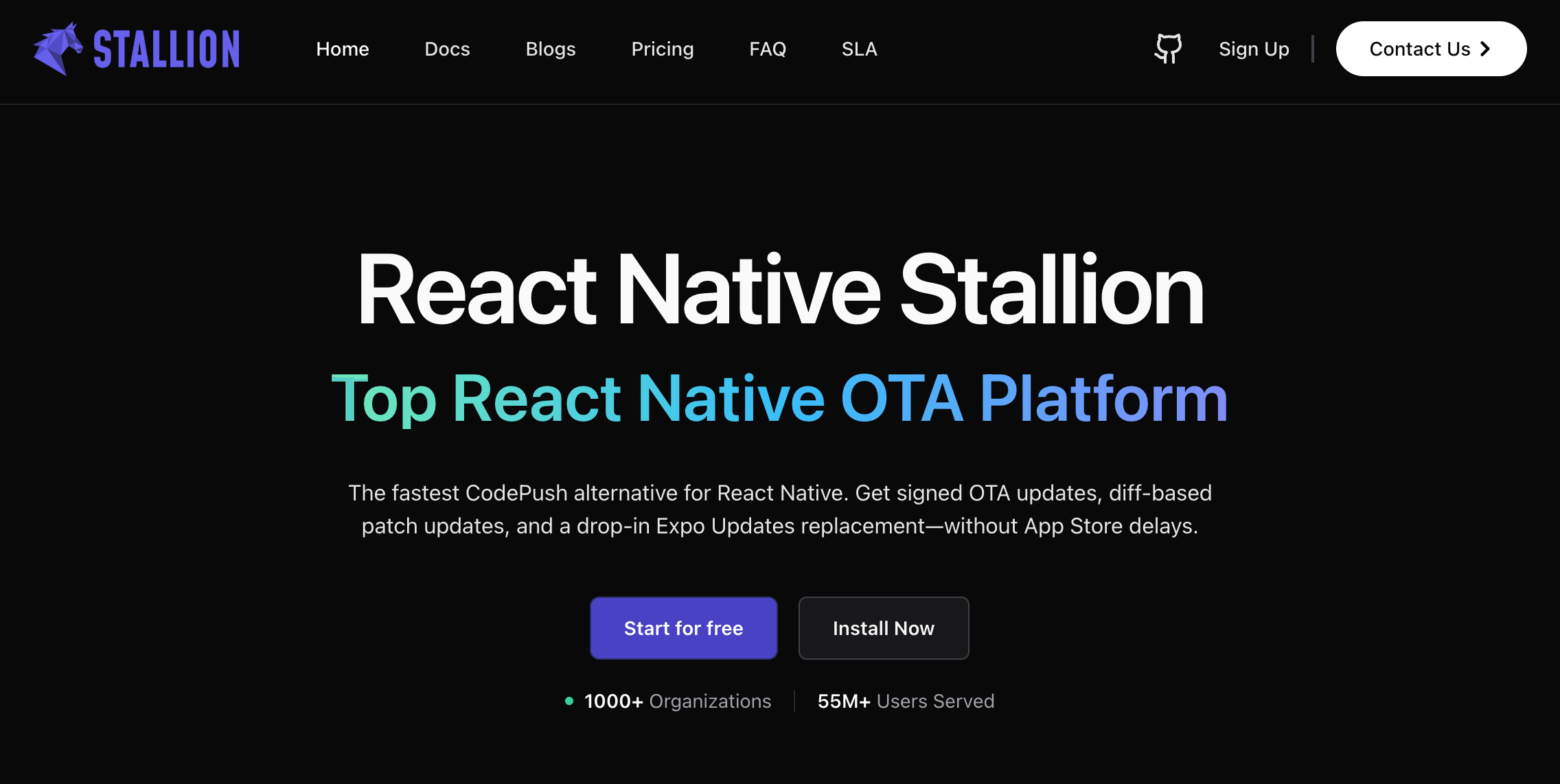 React Native Stallion | Best CodePush Alternative & OTA Updates Platform